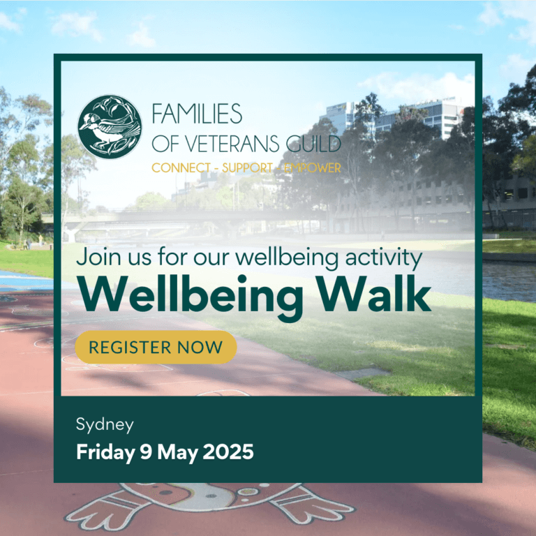 Wellbeing walk for war widows, defence and veteran families - Families of Veterans Guild